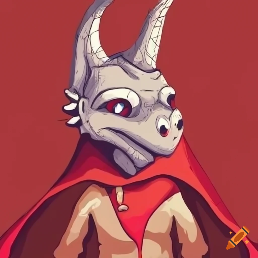 Adorable kobold in a red cape on Craiyon