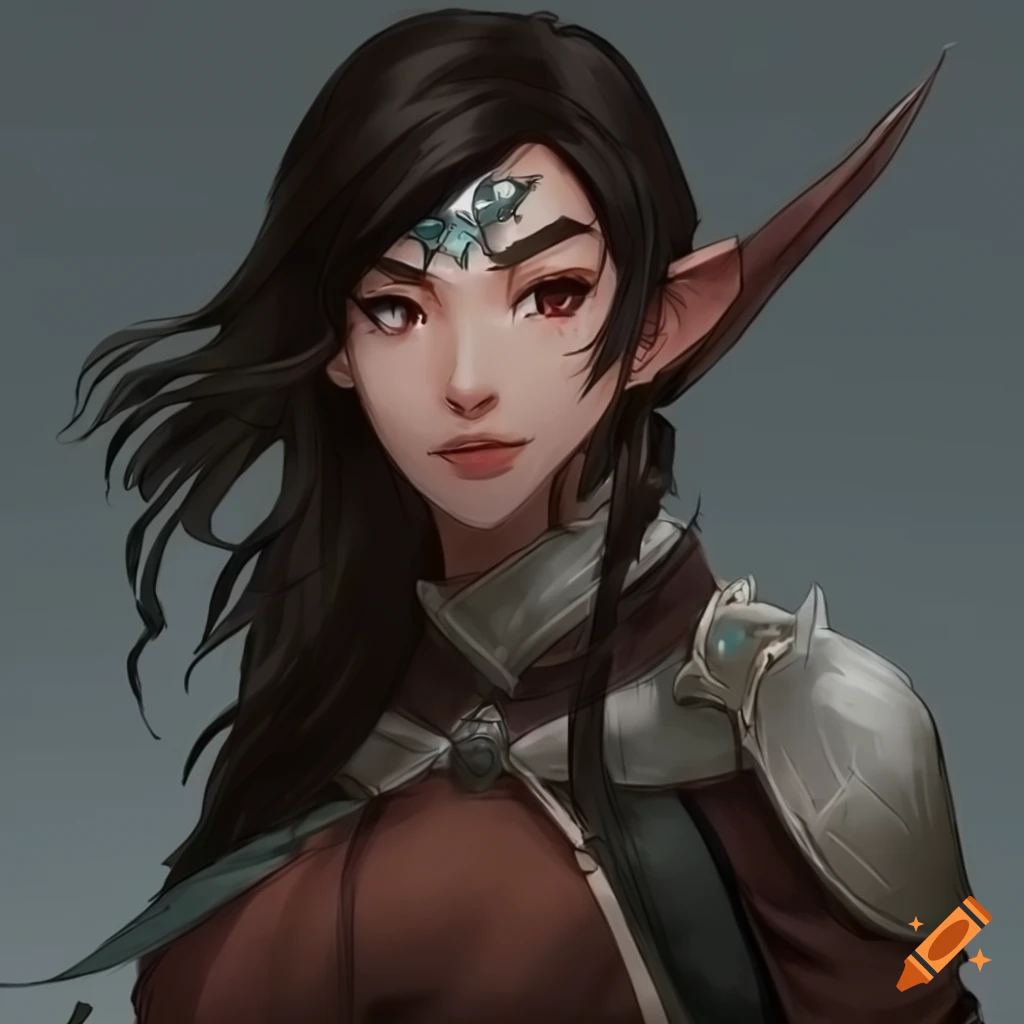 Attractive asian woman in dnd ranger costume on Craiyon