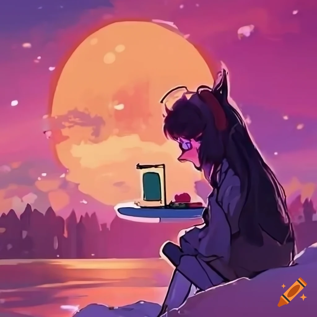 Lofi music vibes on Craiyon