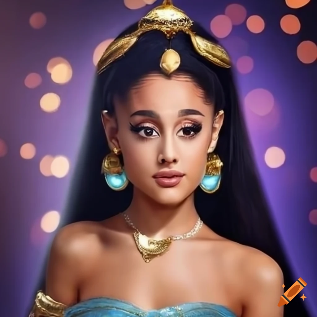 Realistic portrait of ariana grande as jasmine from aladdin on Craiyon