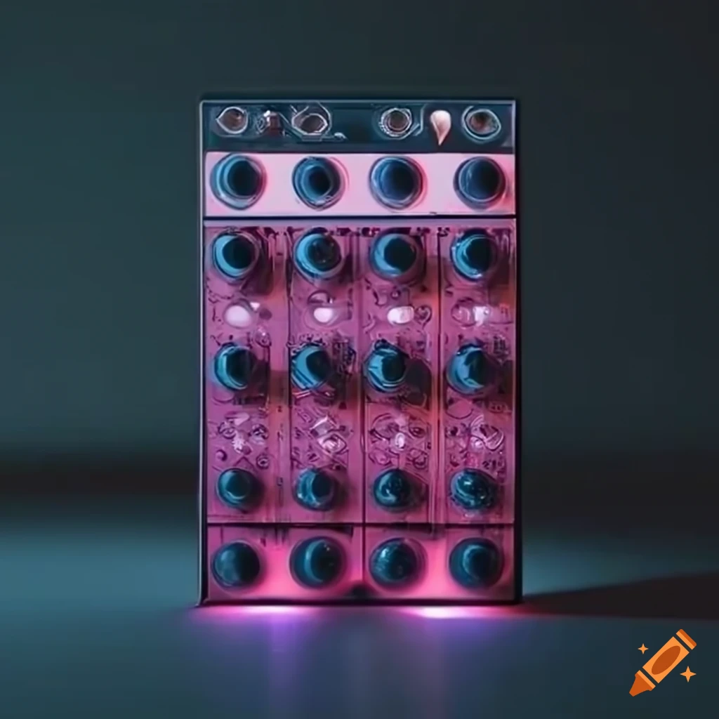 Futuristic eurorack module in abstract style on Craiyon