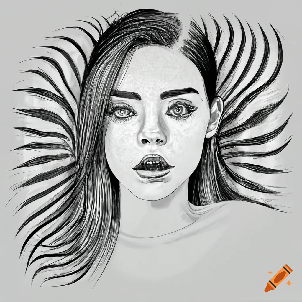 Portrait of woman mesmerized by a glowing crystal on Craiyon