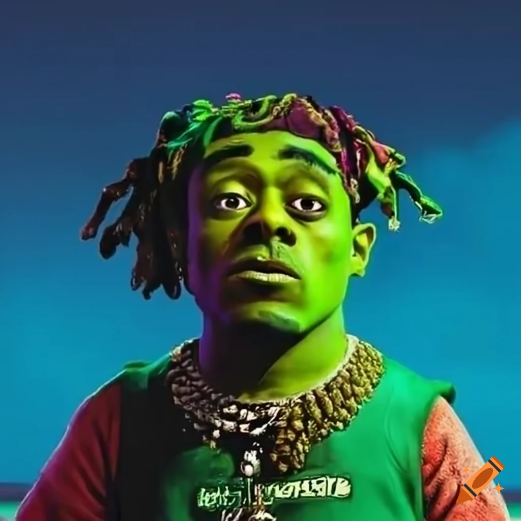 Lil uzi vert as shrek character on Craiyon
