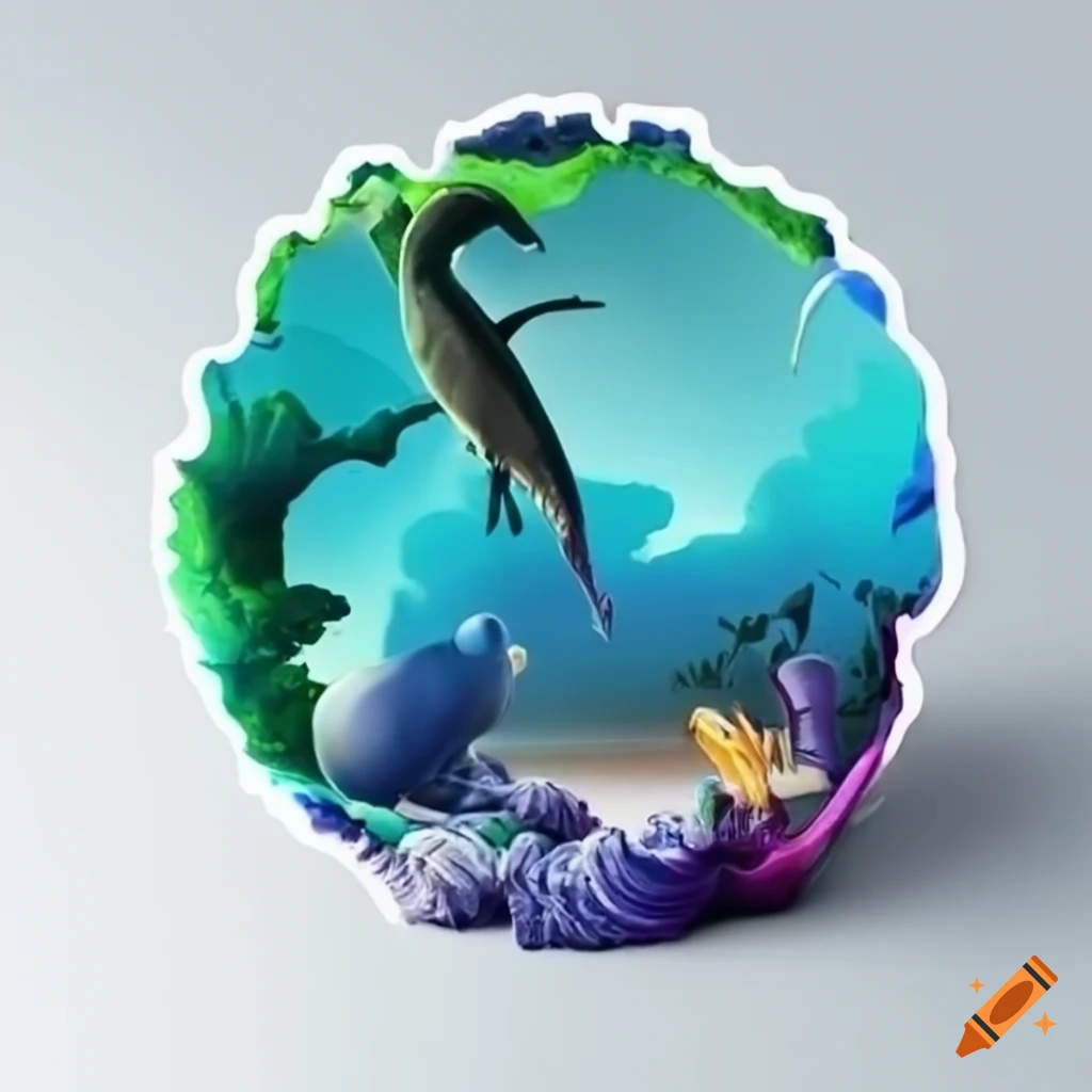 3d stickers on Craiyon