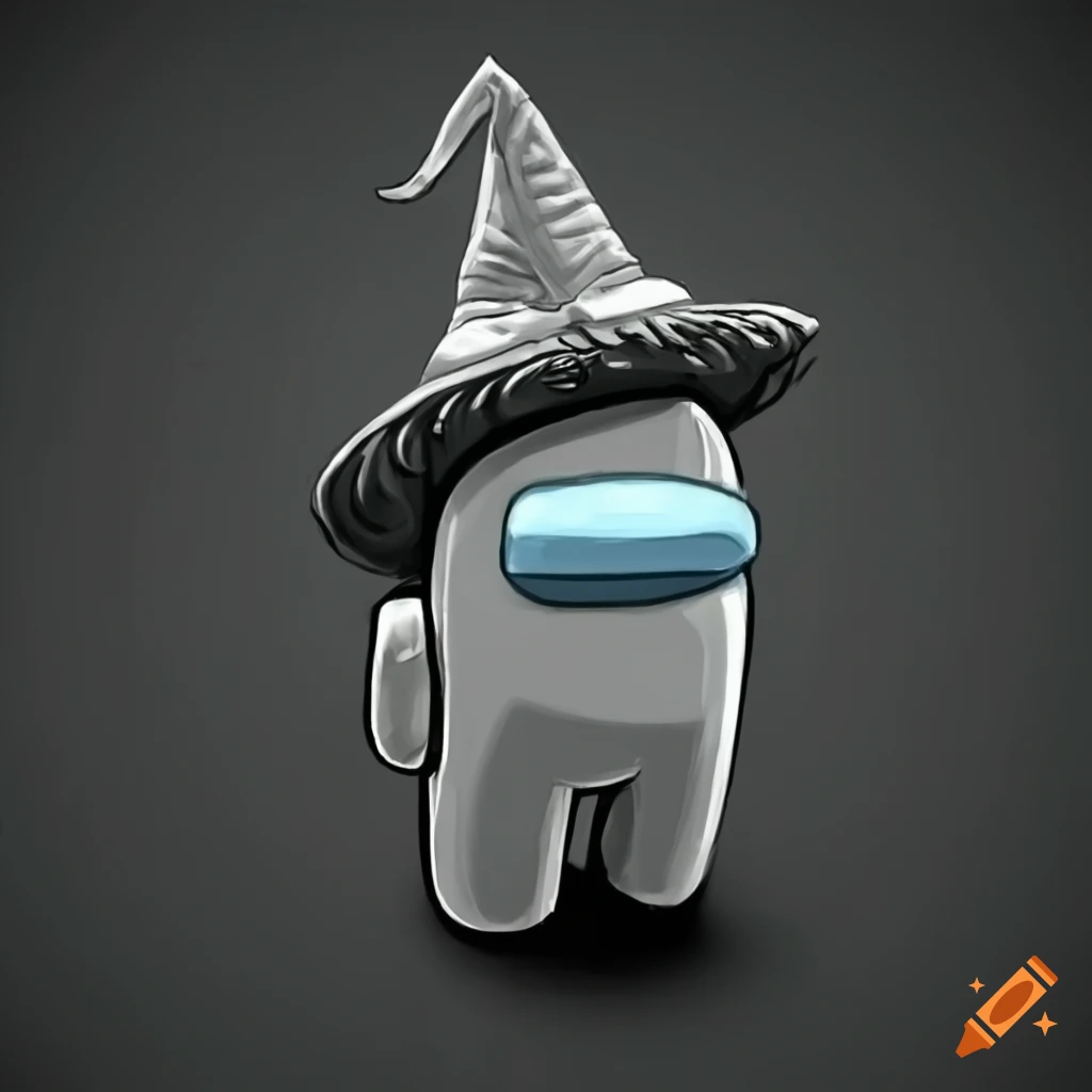 Wizard hat on an Among Us character on Craiyon