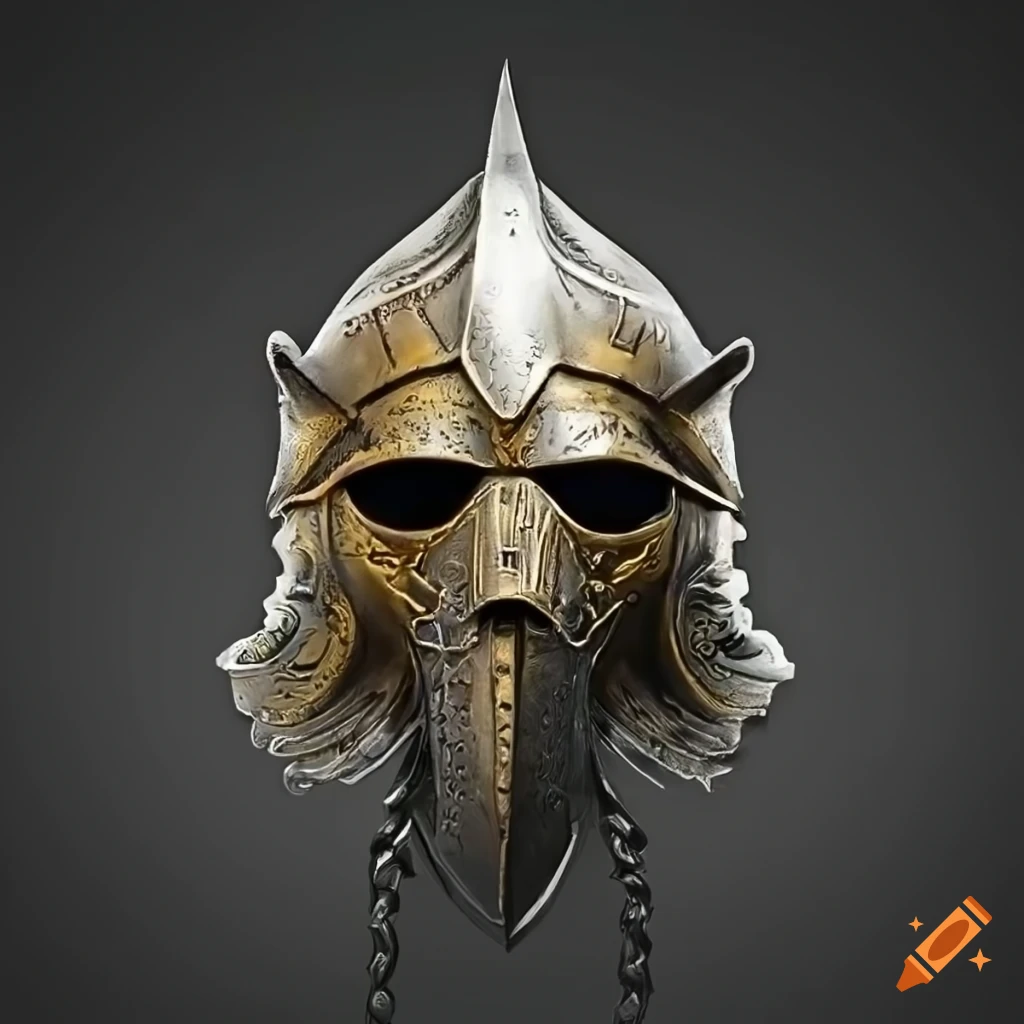 Lion knight mask helm on Craiyon