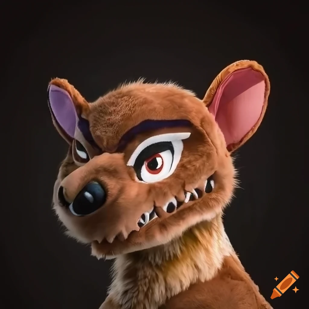 Detailed close-up of Fossa mascot costume with sports jersey at school ...