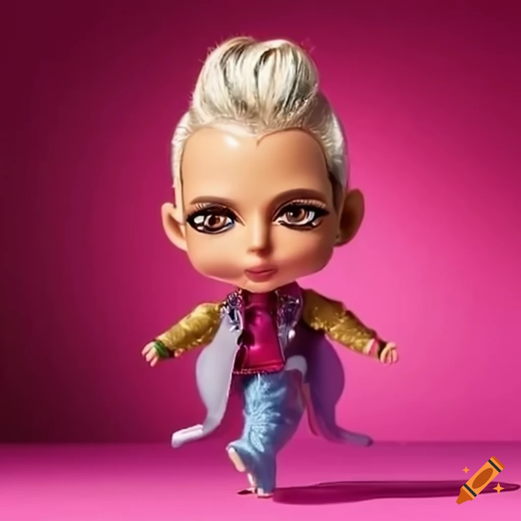 Chibi character with a mix of Barbie and Jeff Goldblum on Craiyon