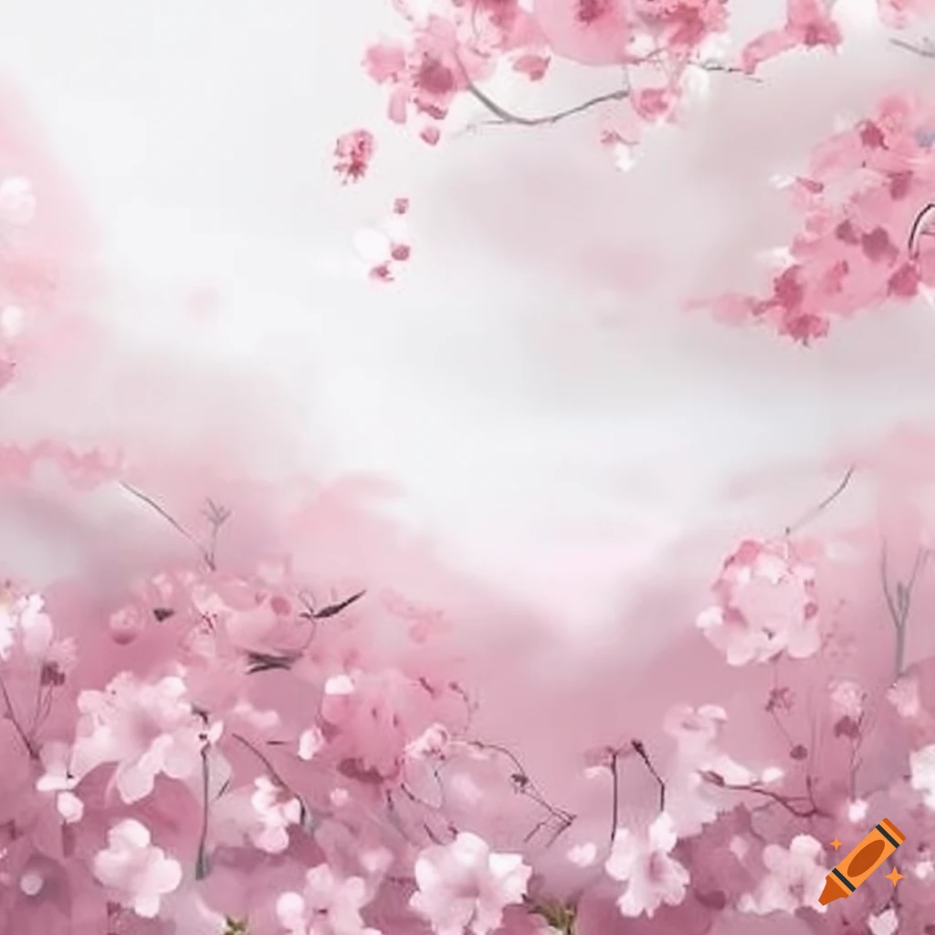 Soft and hazy pink and white spring blossoms on Craiyon