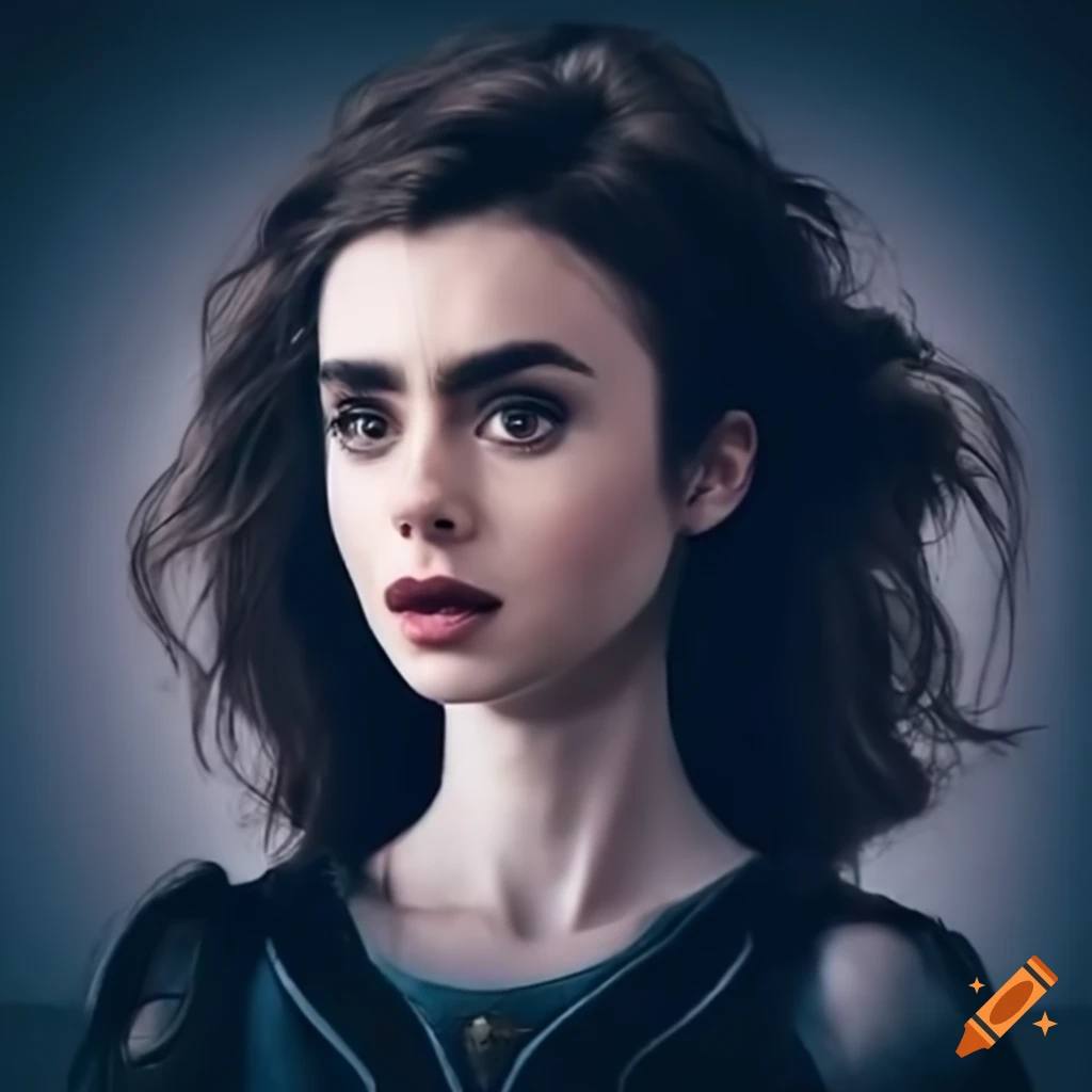 Lily Collins as Rebel Princess shooting lasers at robot dinosaurs in a ...
