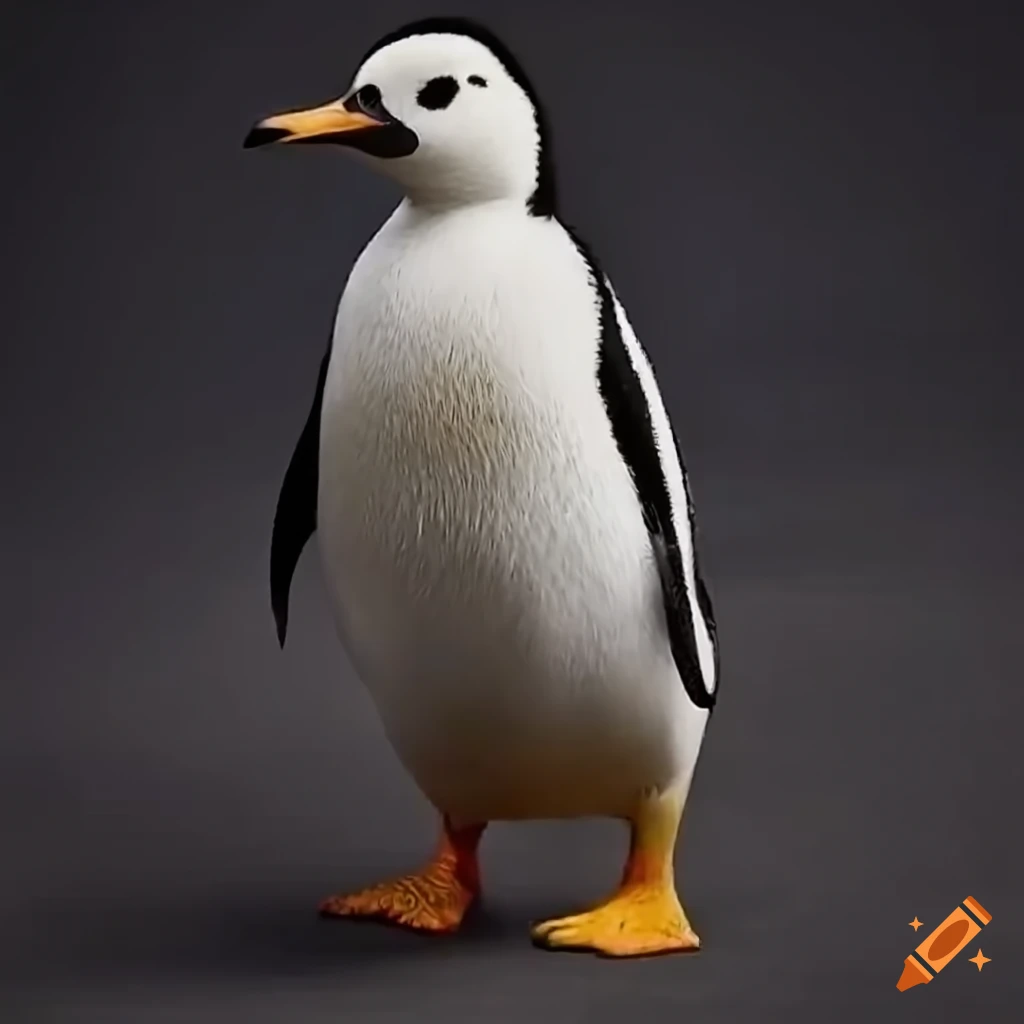 Cute penguin and duck on Craiyon