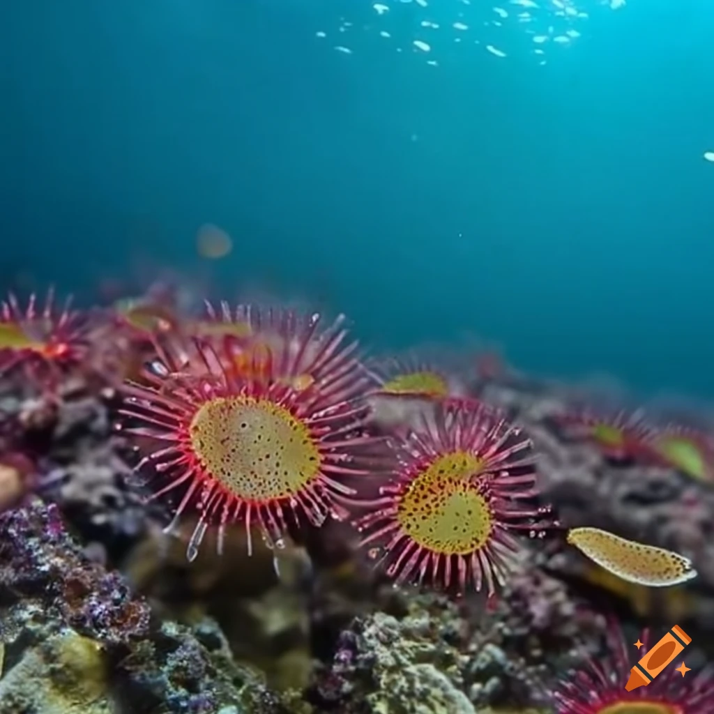 Sundew species underwater near coral reef on Craiyon