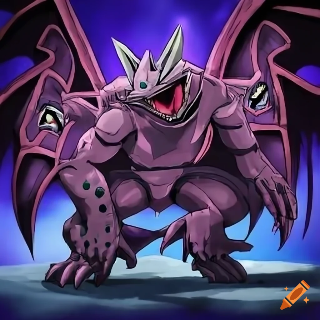 Group of Yu-Gi-Oh monsters posing together on Craiyon