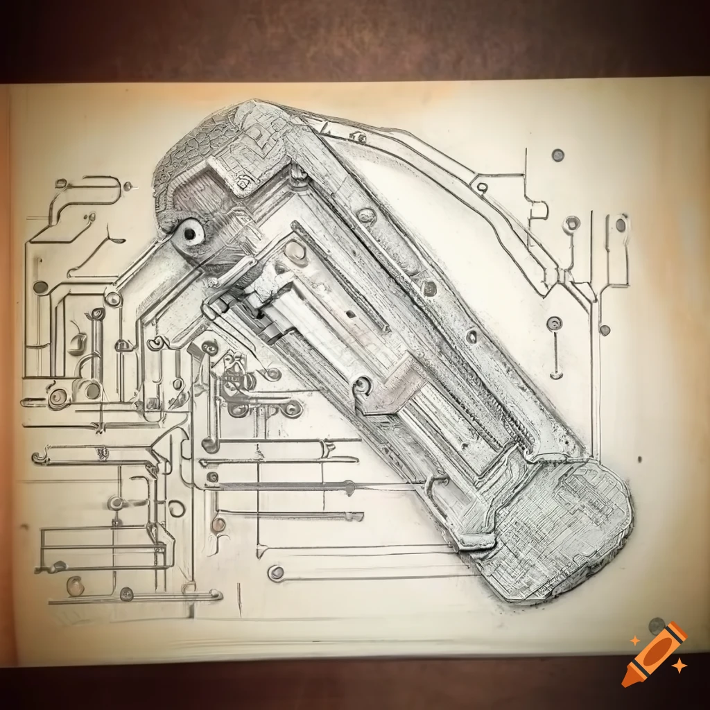 3d old metal curved circuit board in a post-apocalyptic setting on Craiyon