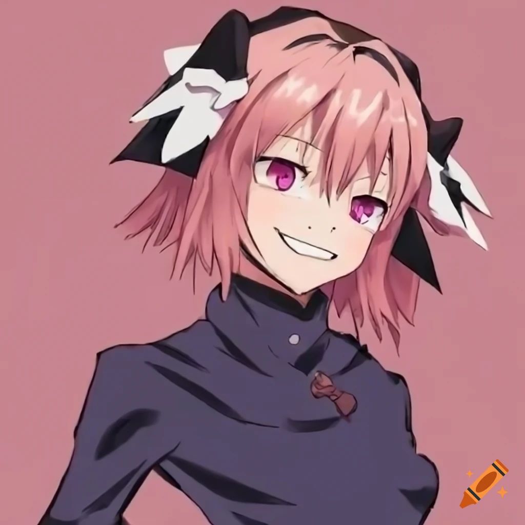 Astolfo depicted in Gege Akutami's art style from Jujutsu Kaisen on Craiyon