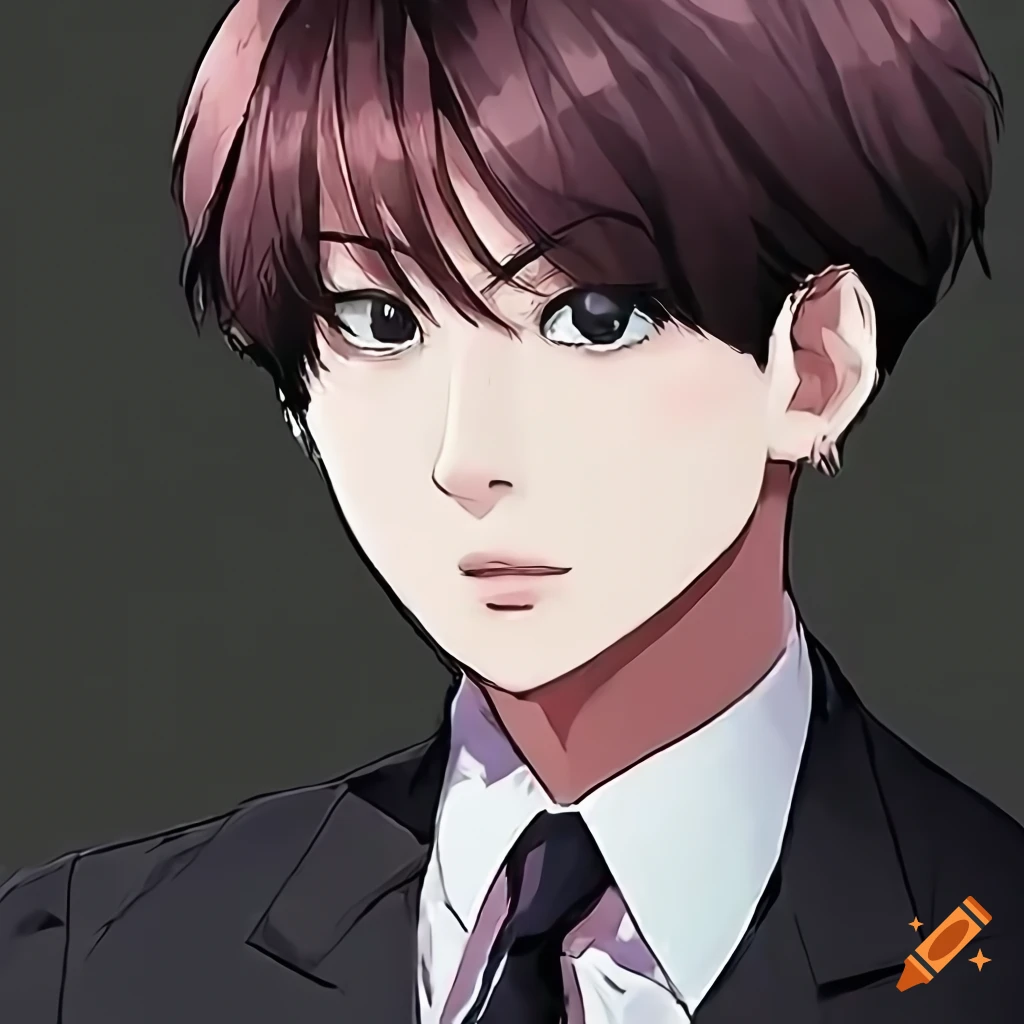 Jeon jungkook anime character on Craiyon
