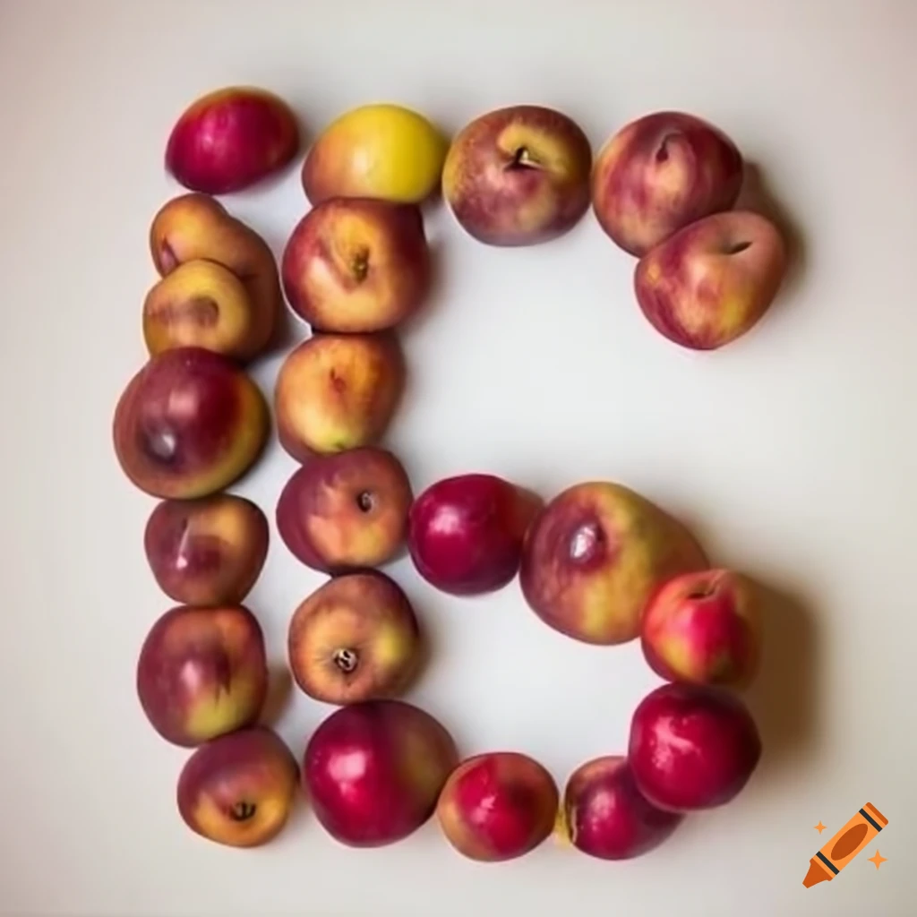 Letter b made of apple fruit on Craiyon