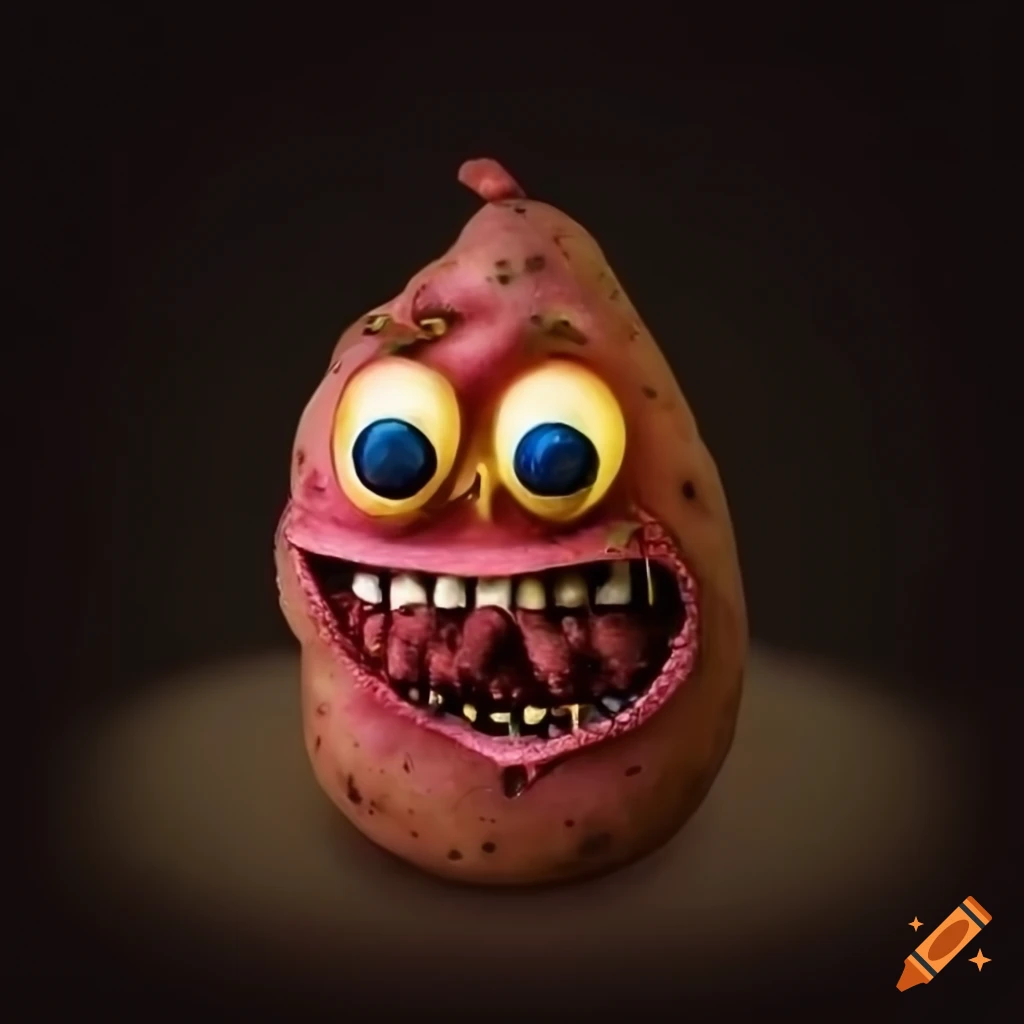 Unusual evil potato character on Craiyon