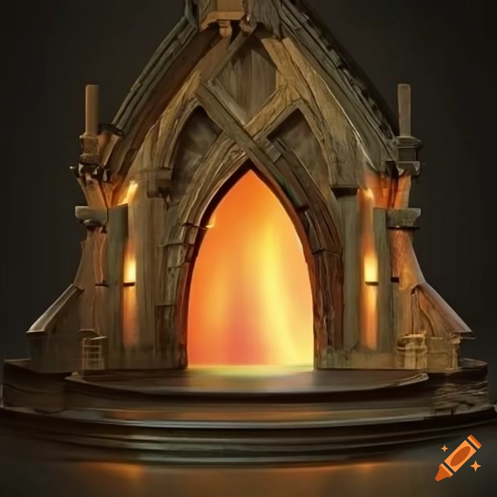 Prismatic stunning lighting with forested island and gateway portal on ...