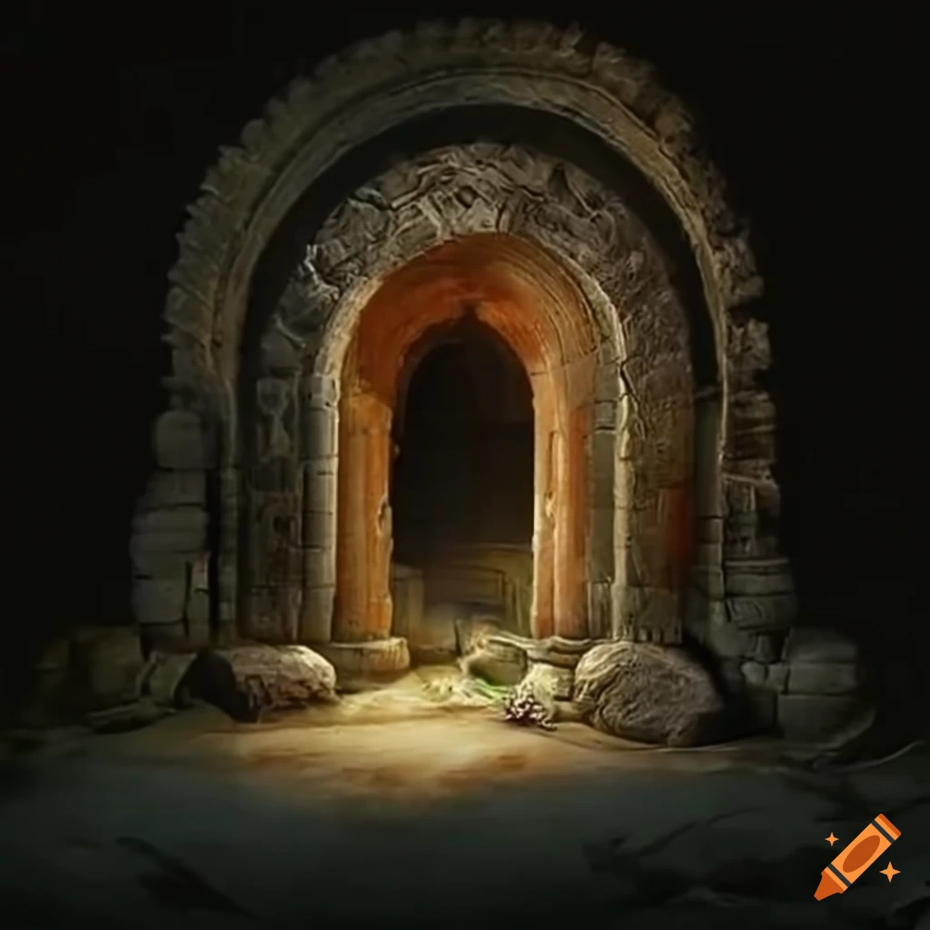 Forgotten ancient portal with unbelievable detail on Craiyon