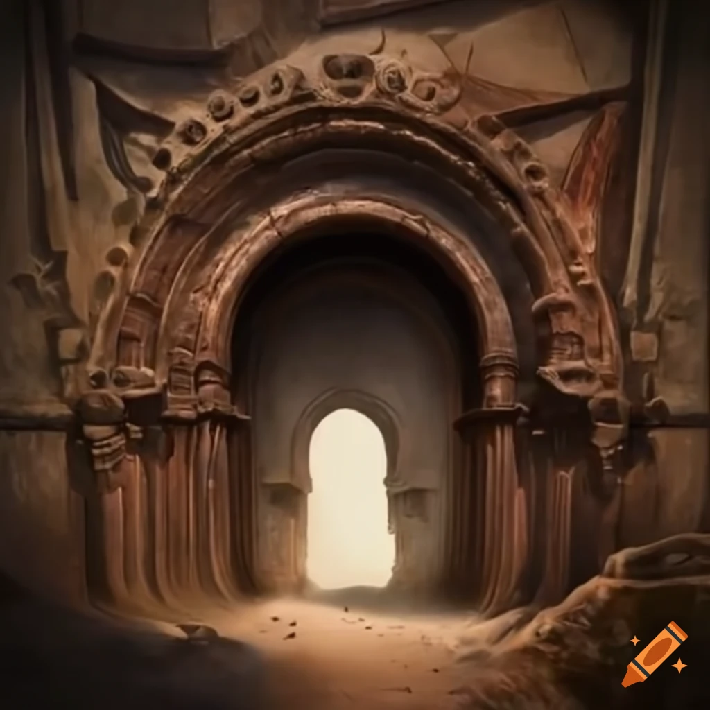 Forgotten ancient portal with unbelievable detail on Craiyon