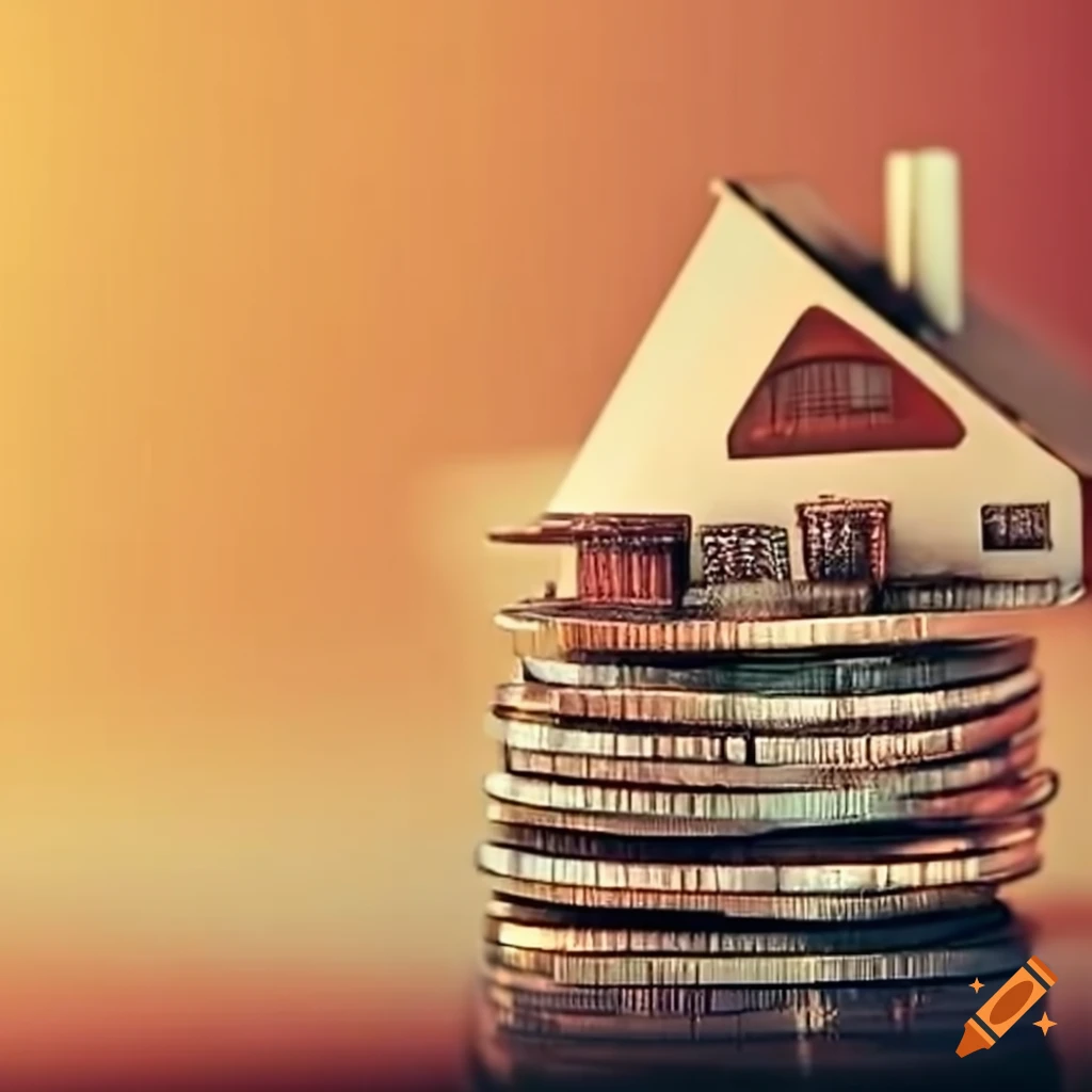 Illustration representing inflation on house prices on Craiyon