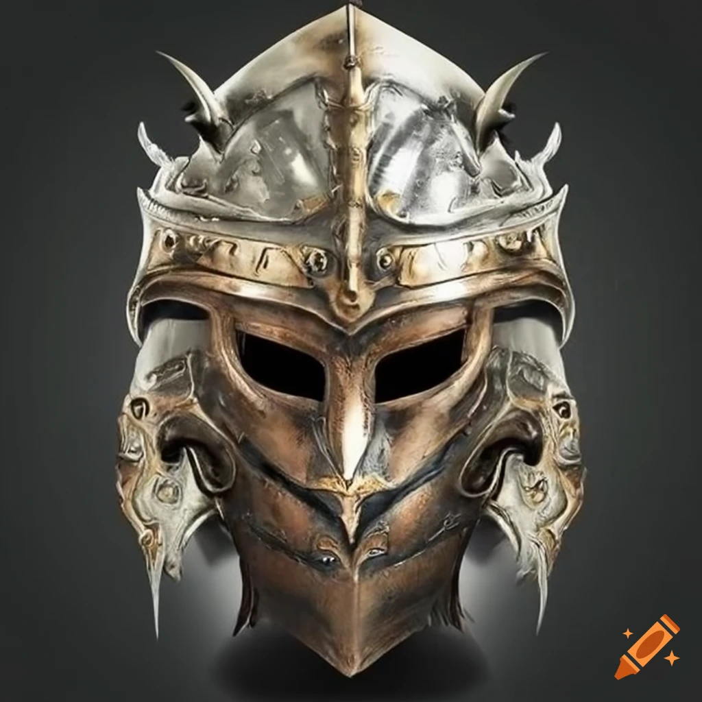 Lion knight mask helm on Craiyon
