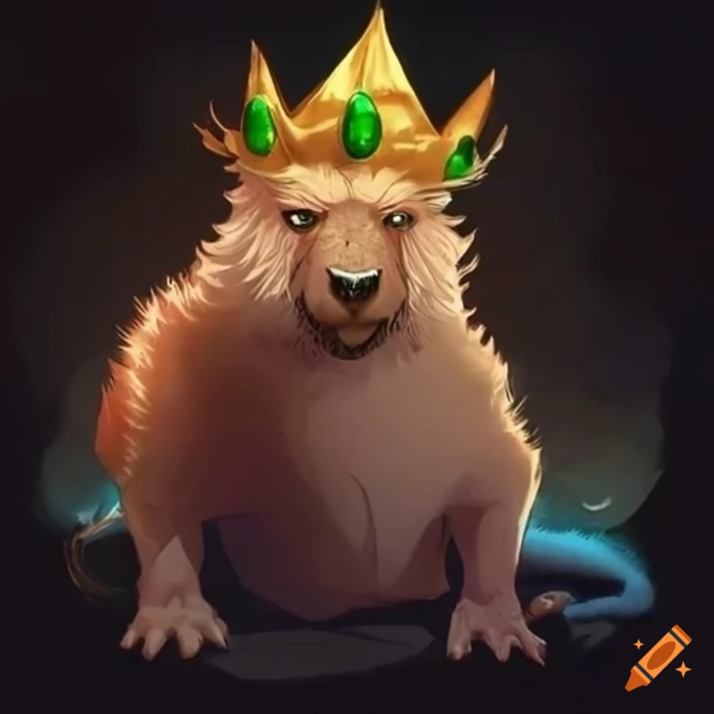 Chimera with characteristics of a capybara and pepe the frog dressed as ...