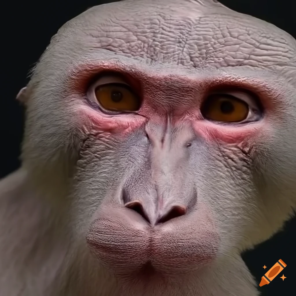 Hairless monkey in high resolution 4k photo on Craiyon