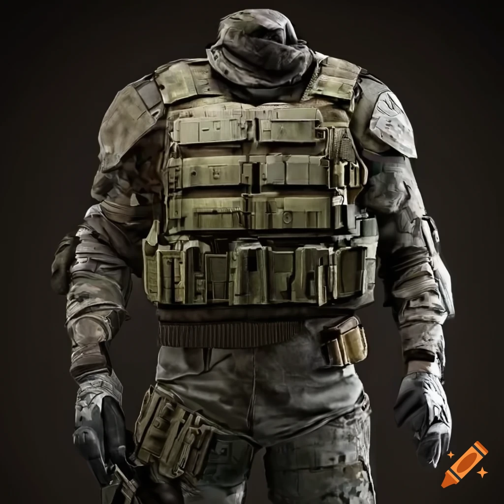 Modern tactical armor on Craiyon