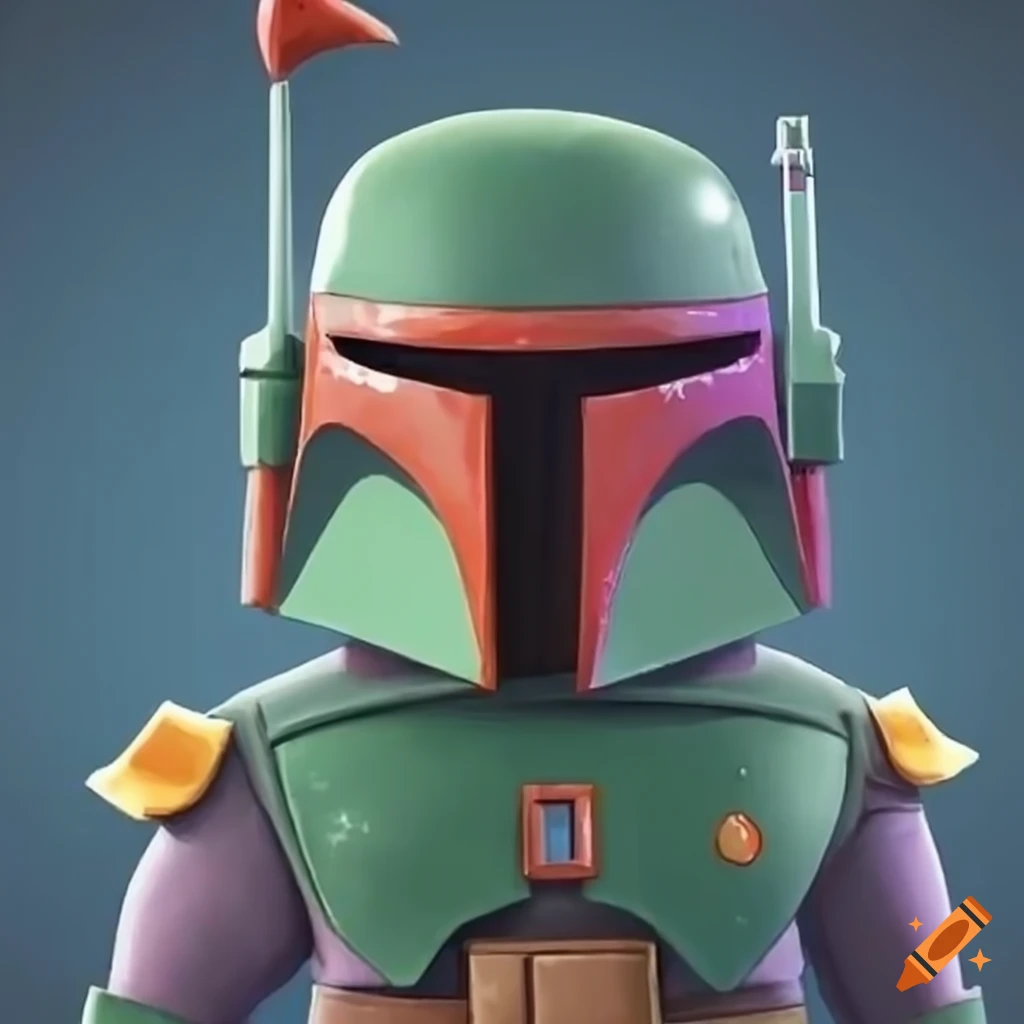 Boba fett in clash royale art on Craiyon