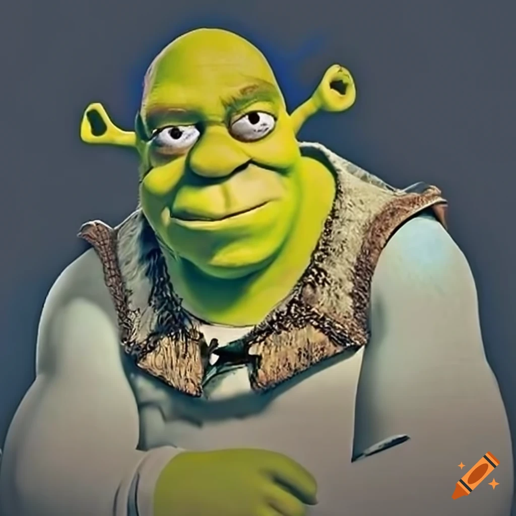 Cartoon characters shrek and homer simpson on Craiyon