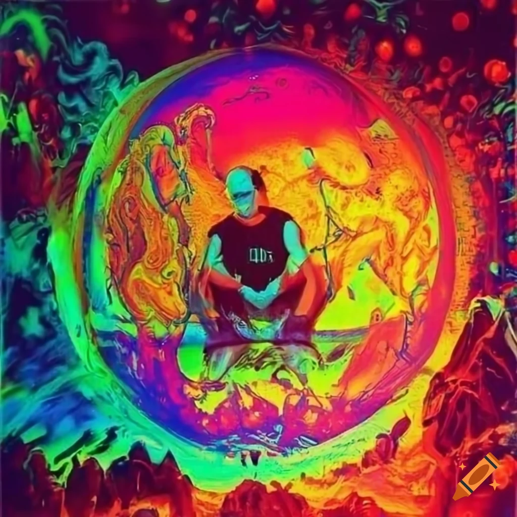 Colorful psychedelic tech gym hardstyle 90s rave aesthetic on Craiyon