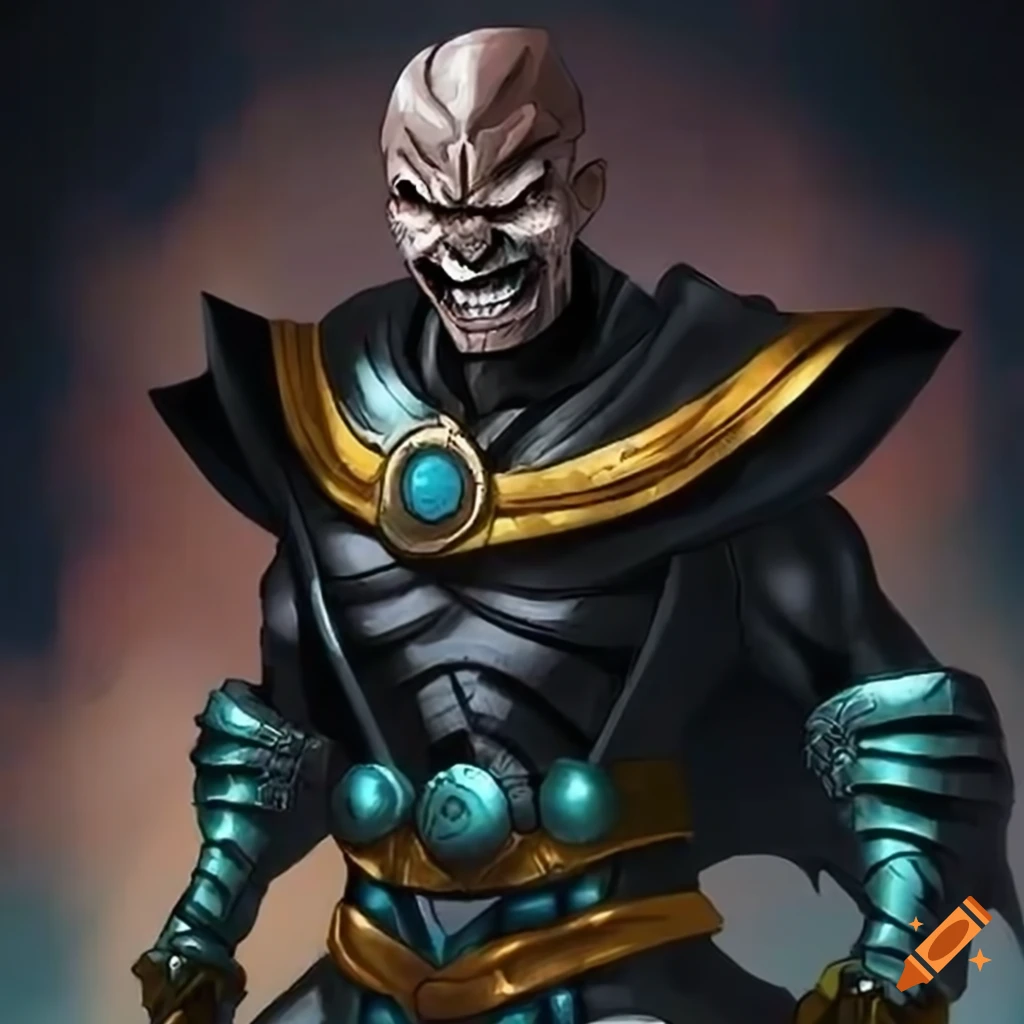 Dhalsim fusion batman in black knight armor with a sword on Craiyon