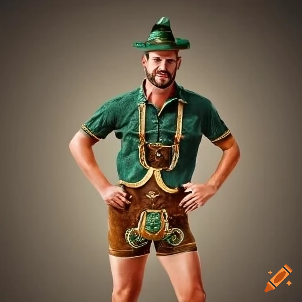 Traditional german lederhosen attire on Craiyon
