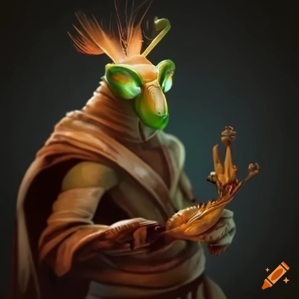 Mantis monk on Craiyon