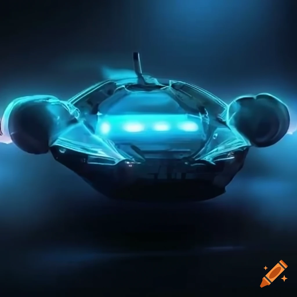 Hovering cyber car on Craiyon