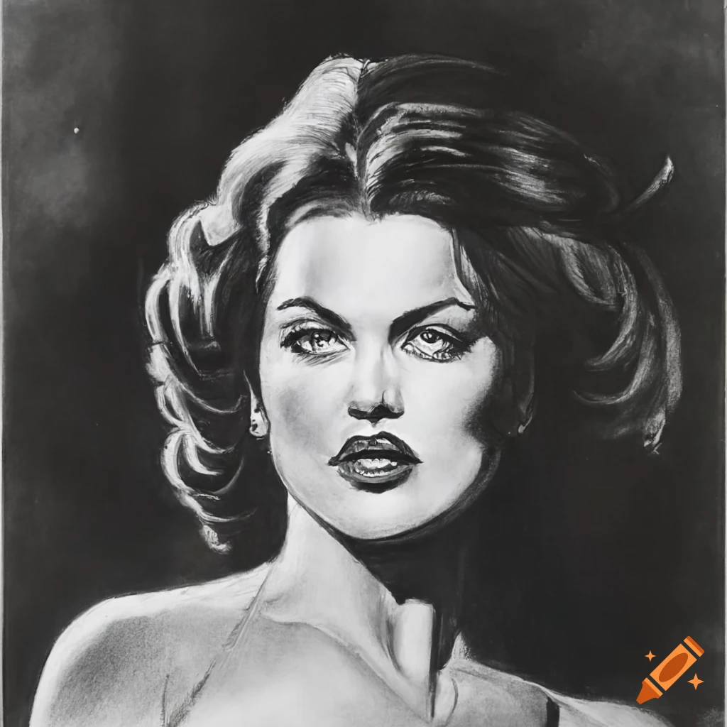 Powerful enigmatic woman for a fantasy sci-fi pulp magazine cover on ...