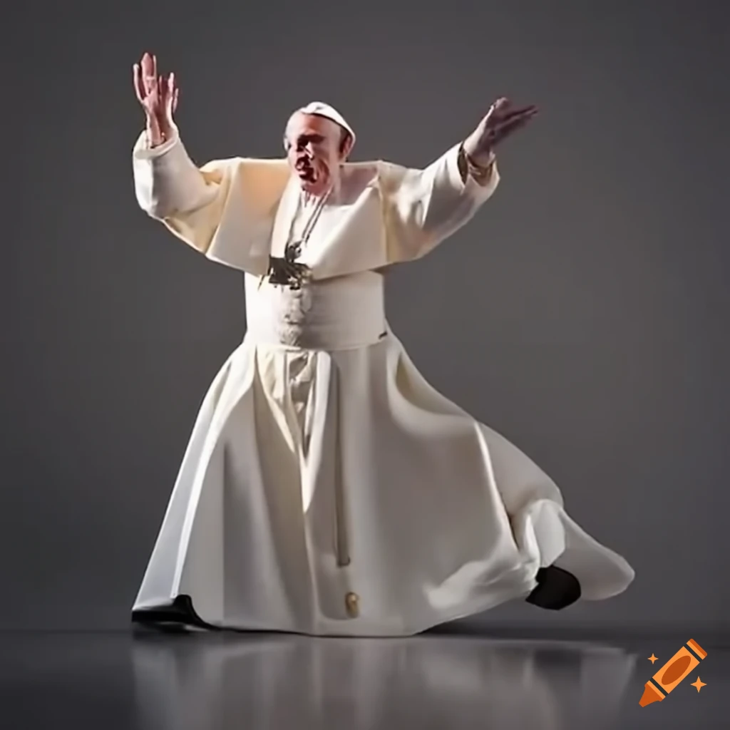 Pope francis dancing on Craiyon