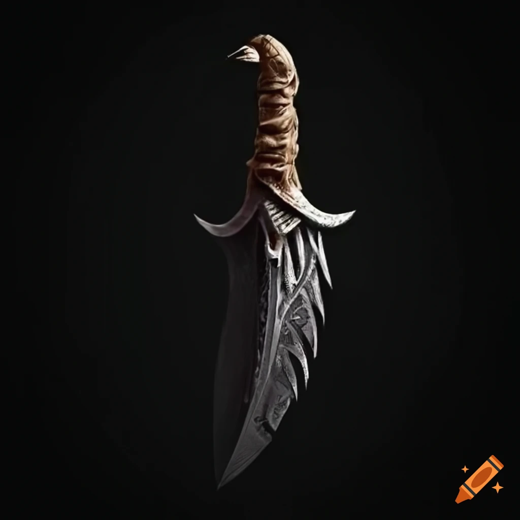 Twisted dagger made of shadow on Craiyon