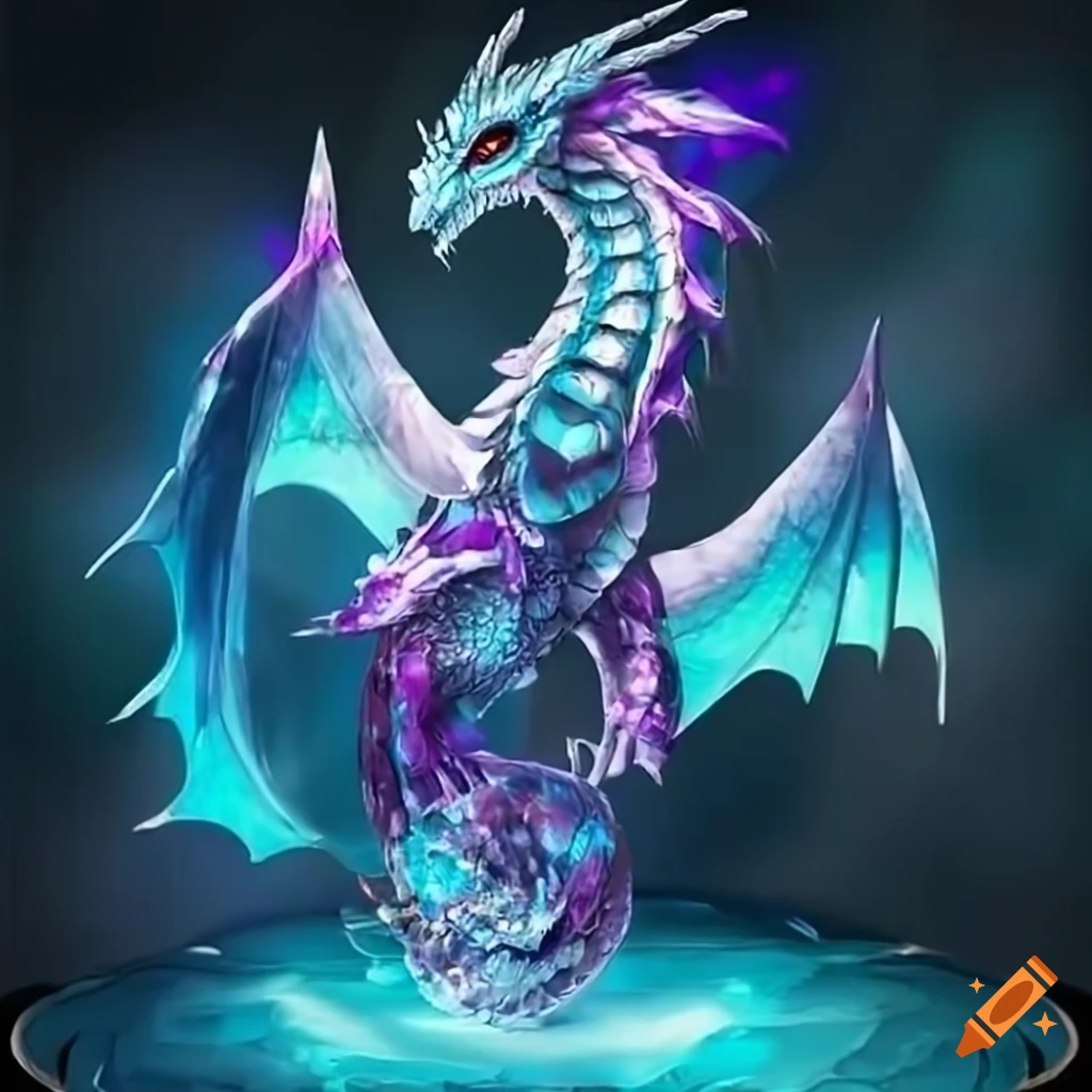 Crystal dragon on Craiyon