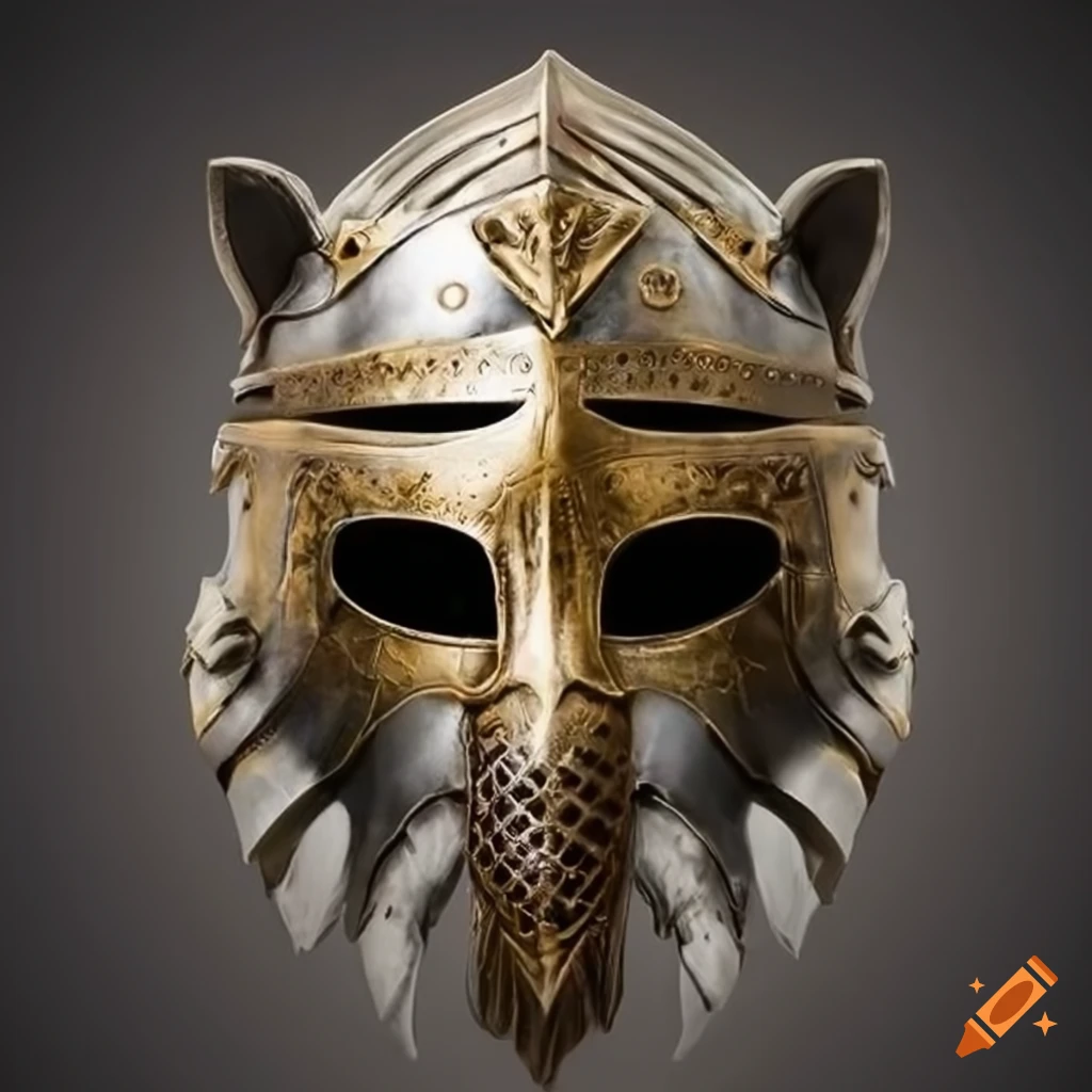Lion knight mask helm on Craiyon