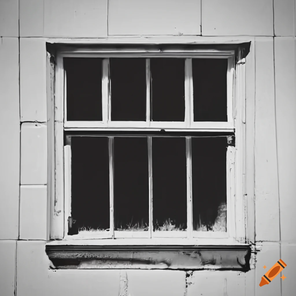 80s vhs footage of a window on a white wall on Craiyon