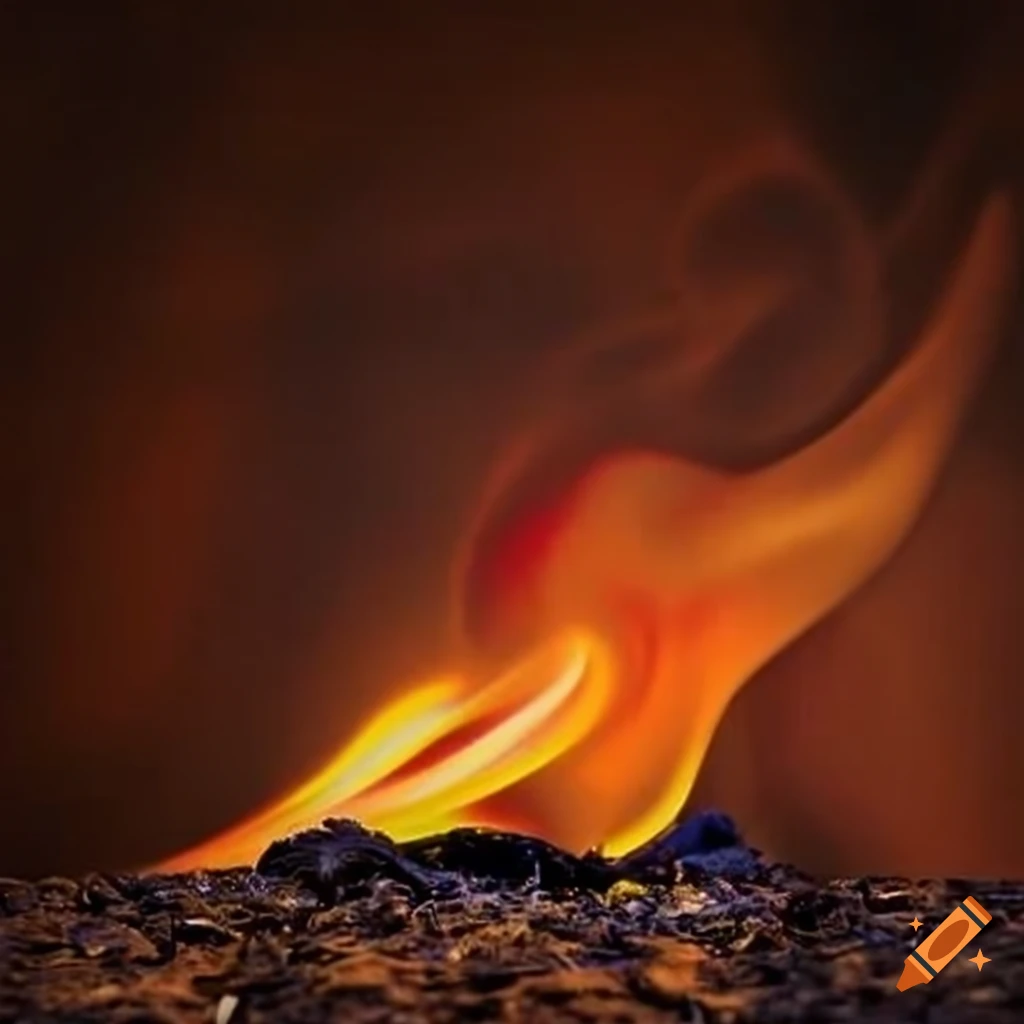 Burning oil on the ground on Craiyon