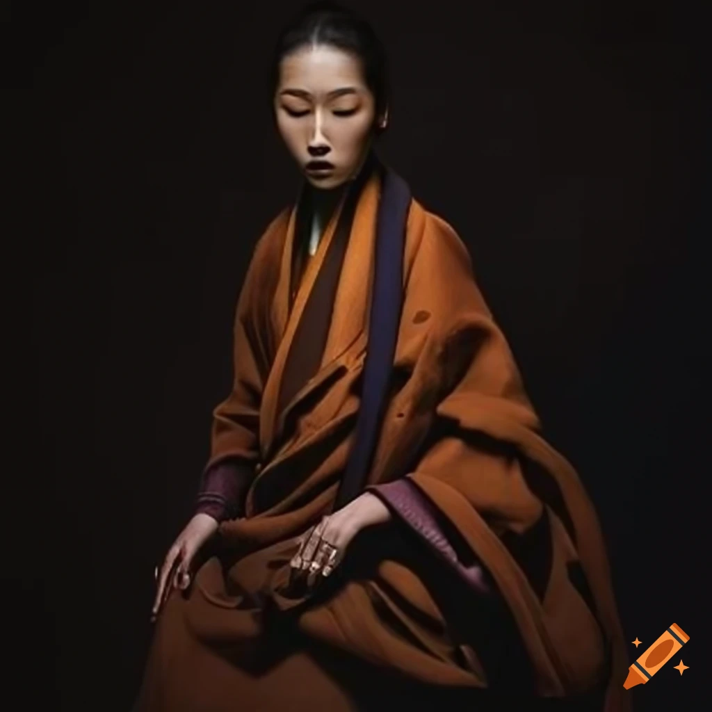 Tibetan spiritual artwork in dark pastel colors on Craiyon