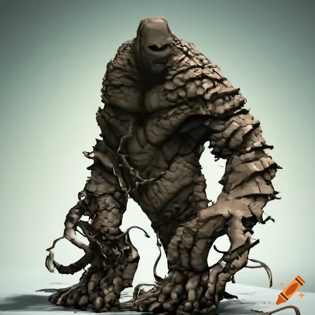 Silt golem small flowing spiraling humanoid on Craiyon