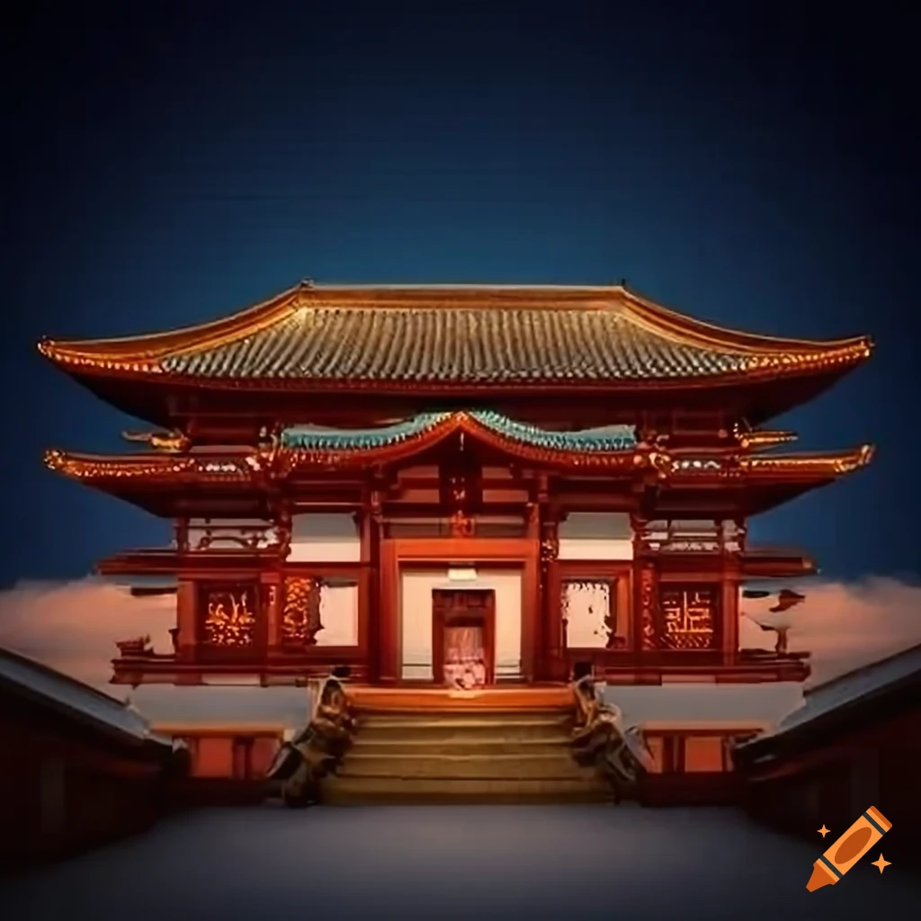 Traditional japanese temple on Craiyon