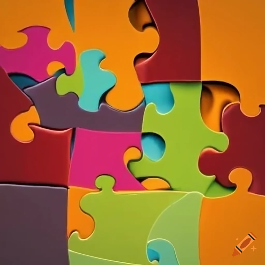 Mismatched puzzle pieces on Craiyon