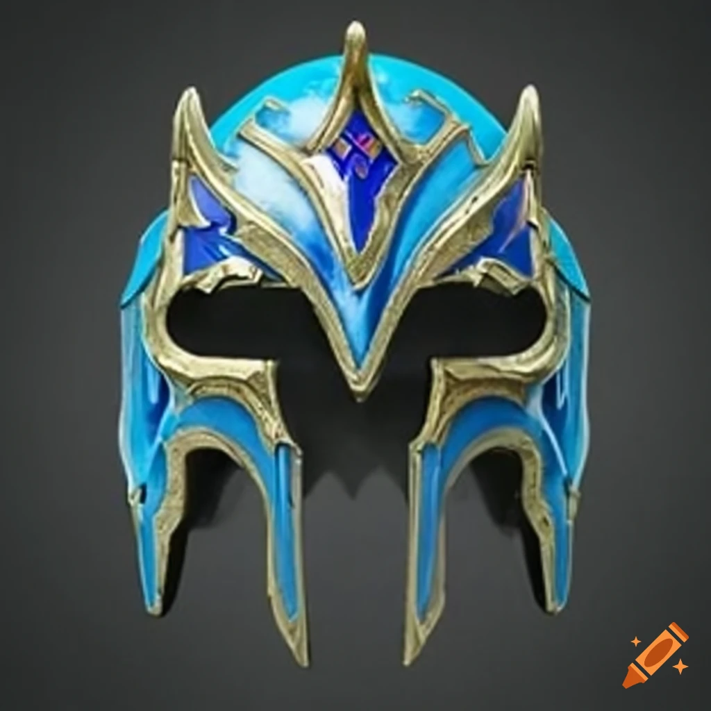 Front view of an elite champion fantasy magic helmet on Craiyon