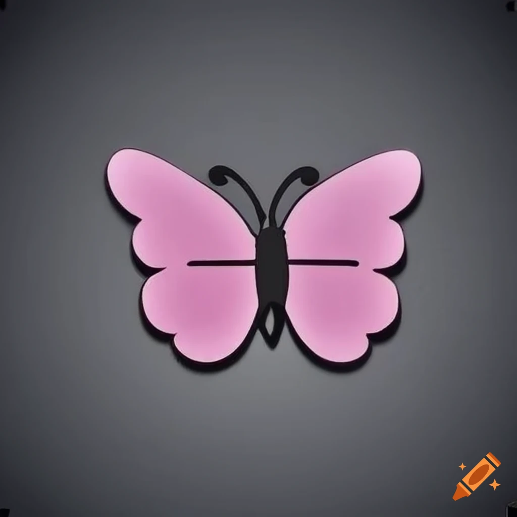 Simple butterfly sticker on Craiyon